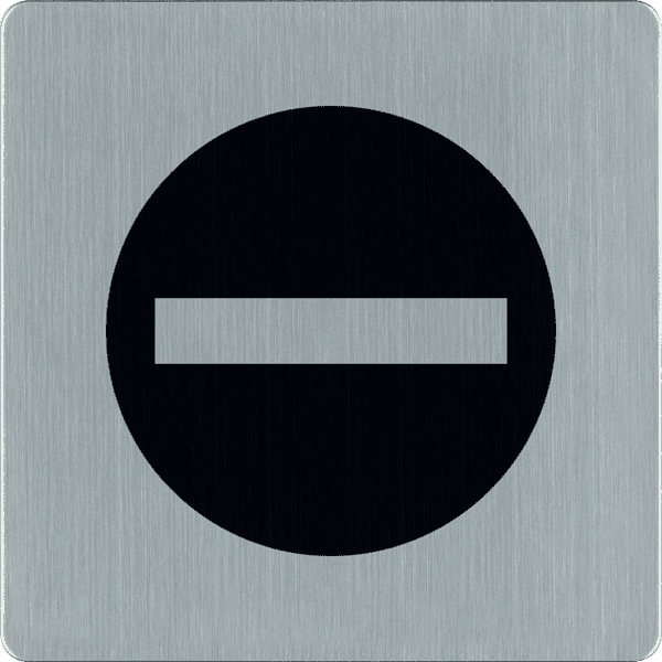 PLAQUE DE SIGNALISATION "ACCES INTERDIT" 90x90mm