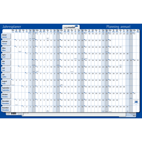 PLANNING ANNUEL CARTON LAMINE 60x90cm BNL *2023*